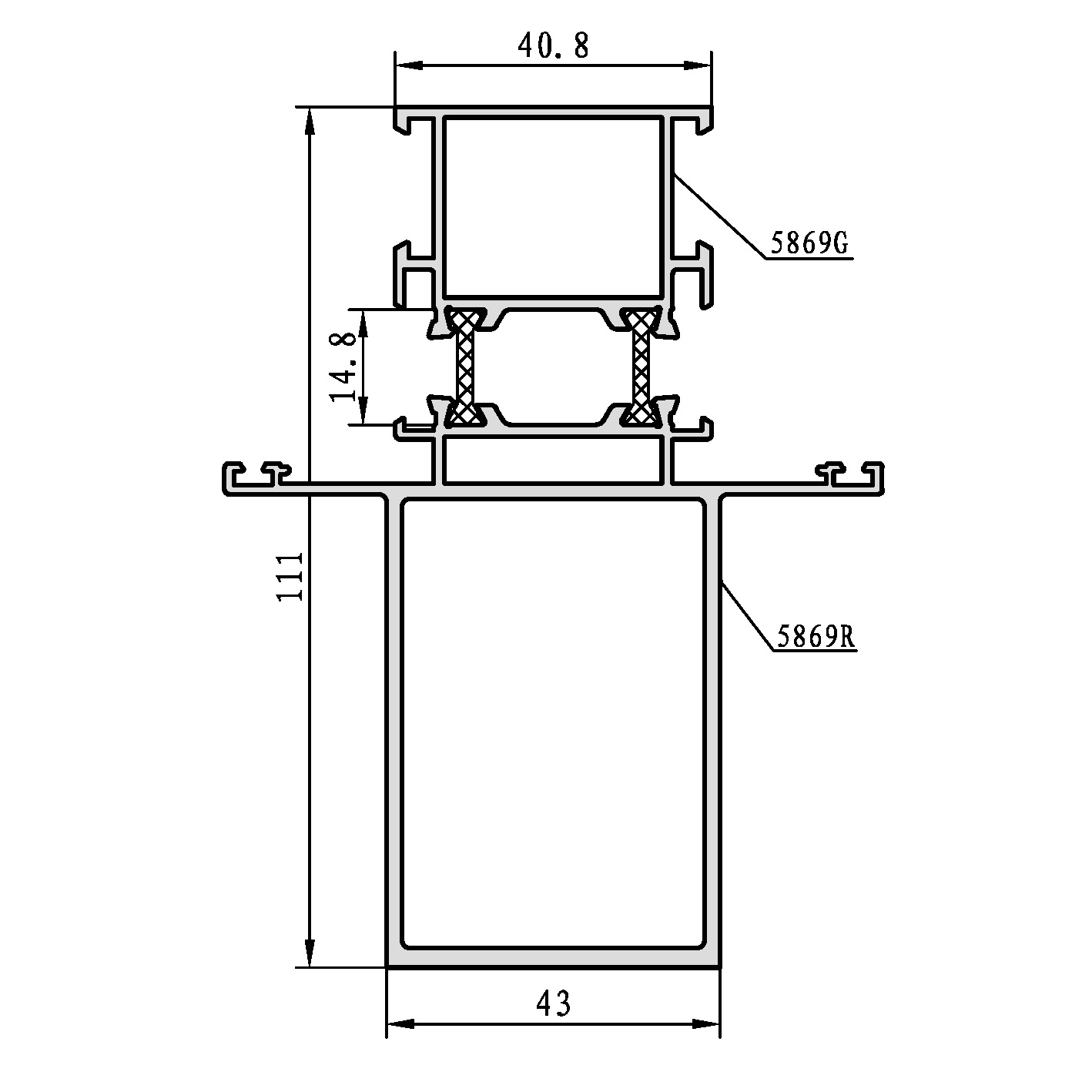 FT50 series side-hung window B