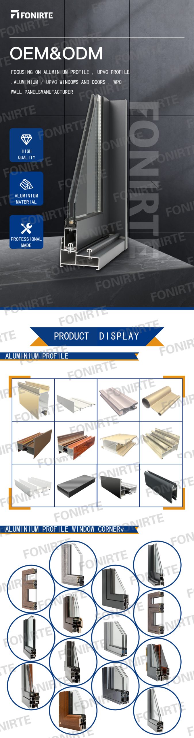 Ghana series aluminum profile window and door in china