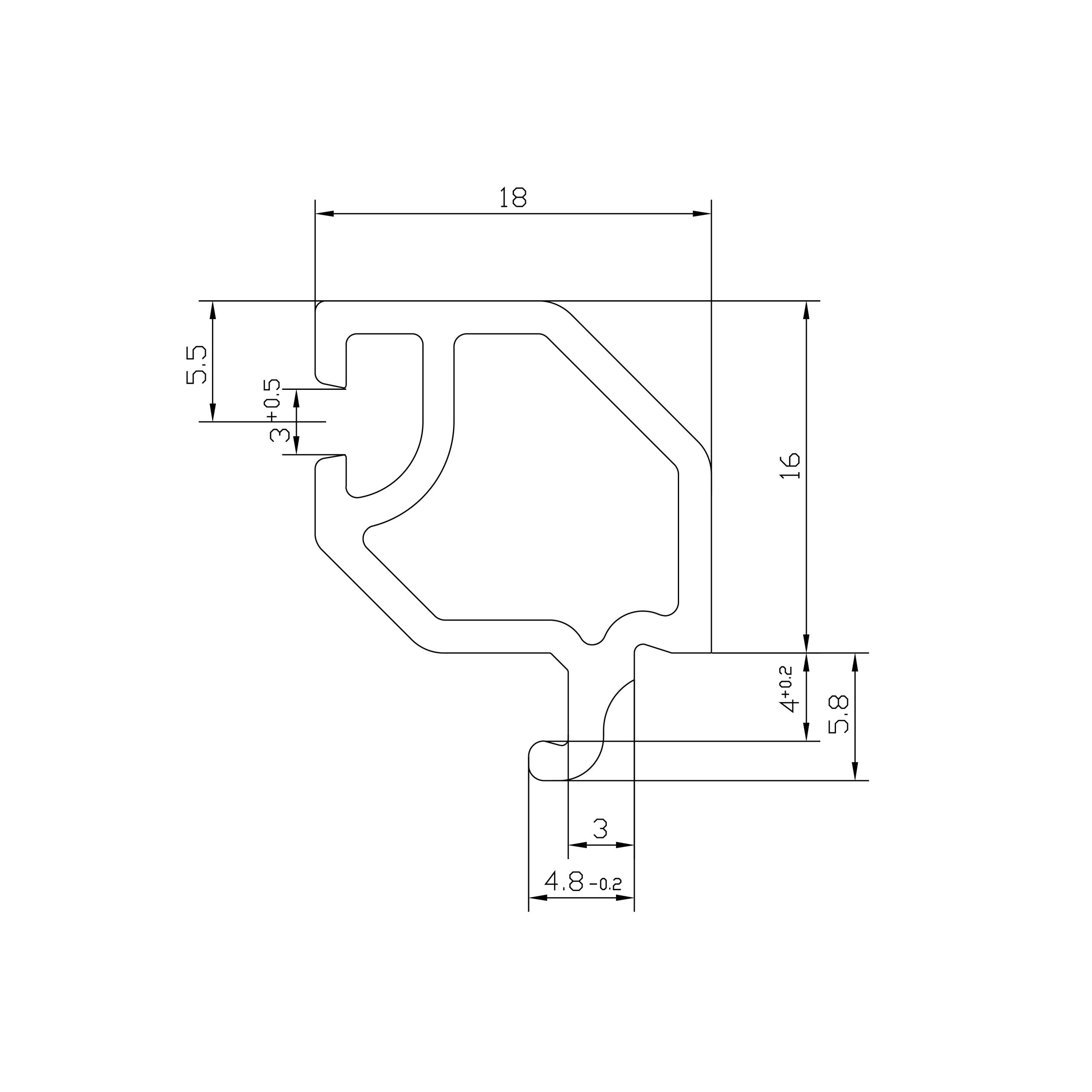 50mm series sliding single glazing bead