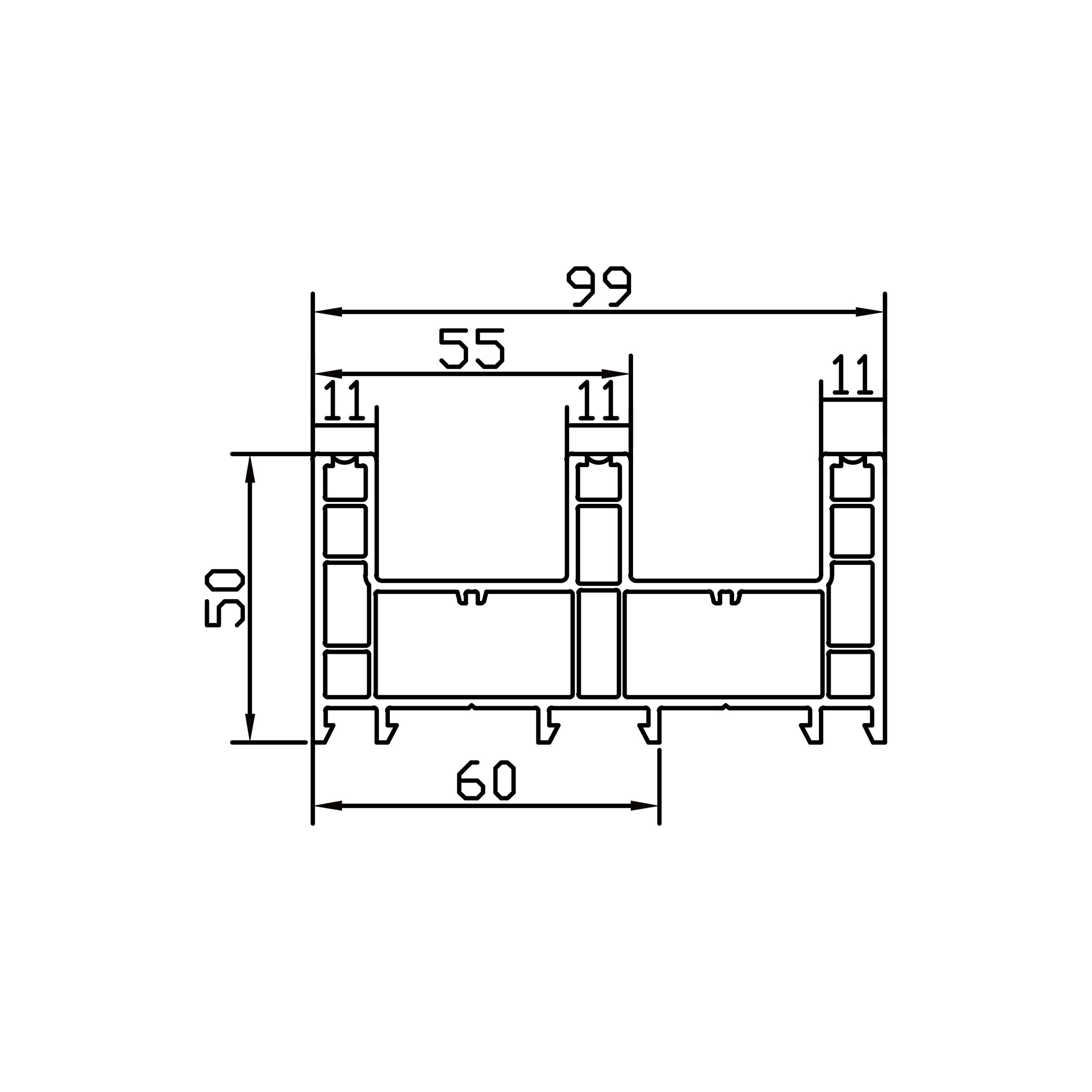 80mm series sliding frame