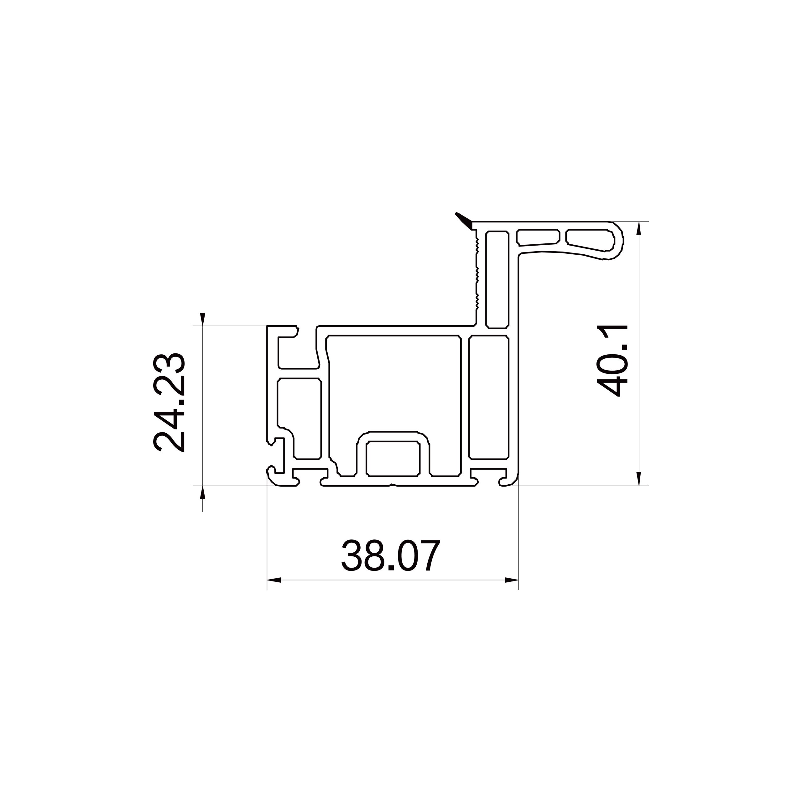 82.5 MM American style Series Double Sash Sliding double-hung sash B